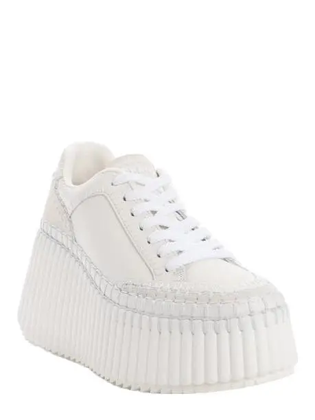 Chloé Nama Platform Sneakers - White