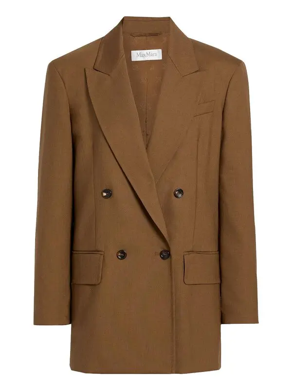 Max Mara Palanca Double-breasted Blazer - Light Brown