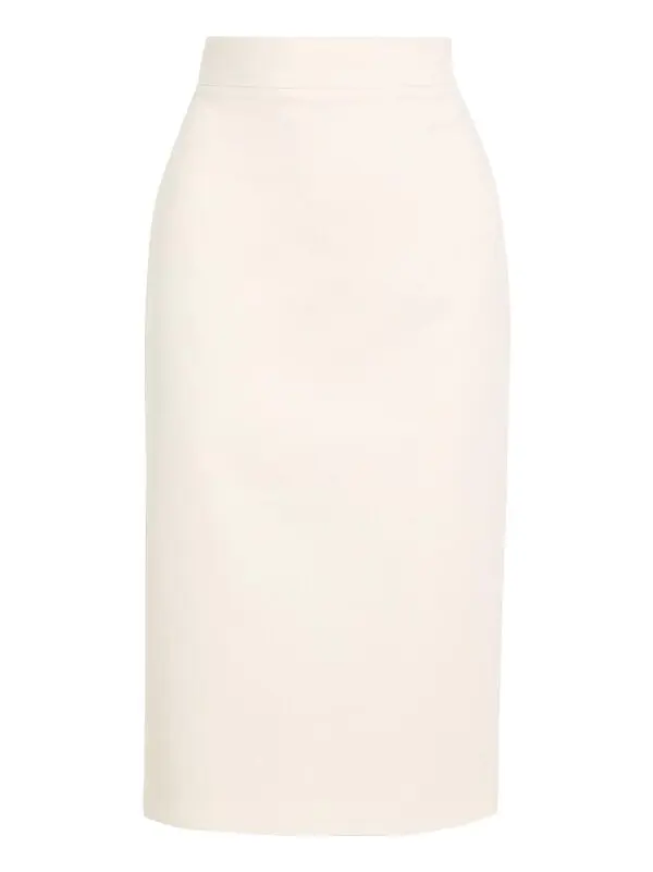 Max Mara Eden Cotton-blend Pencil Skirt - Ecru