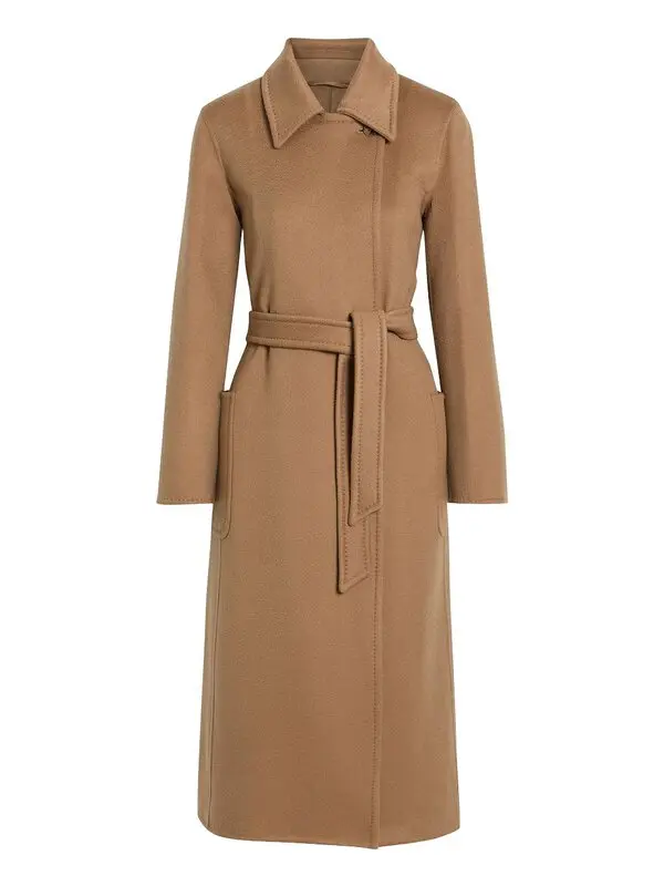 Max Mara Artur Belted Cashmere-felt Coat - Camel