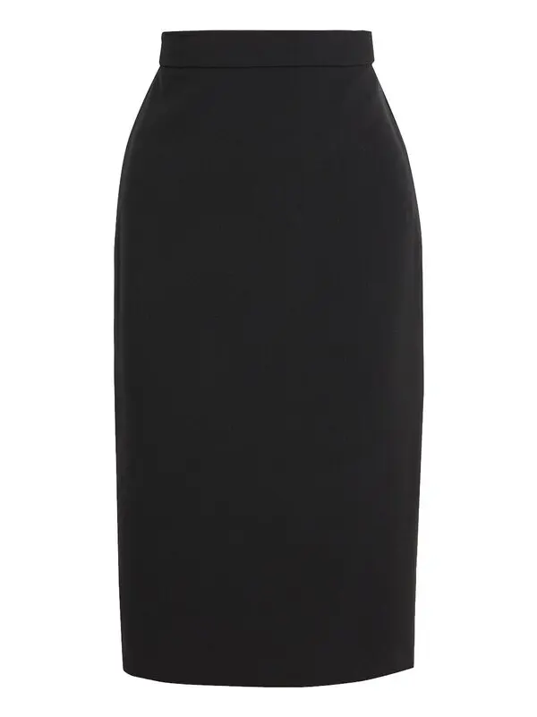 Max Mara Lubiana Crepe Pencil Skirt - Black