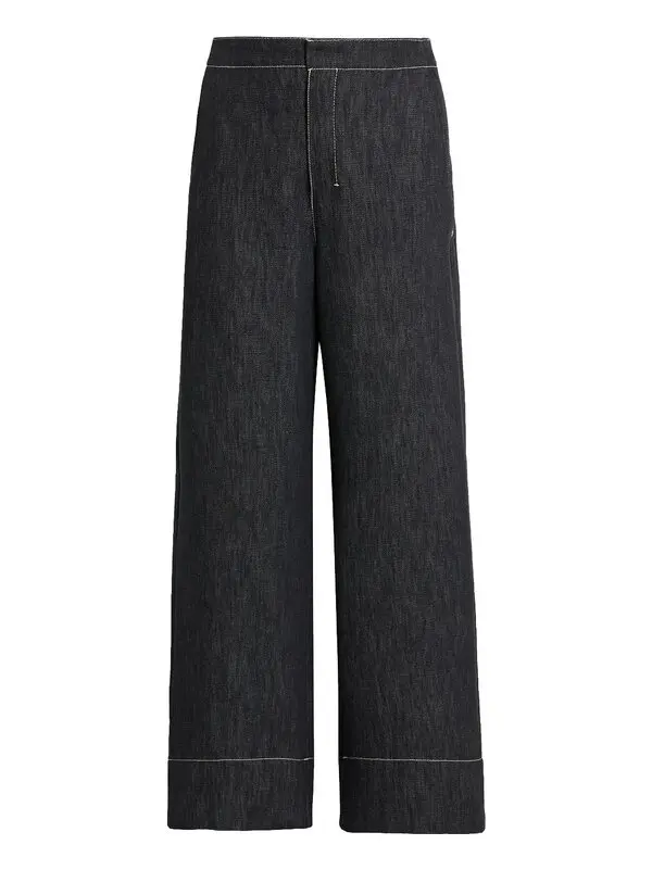 Max Mara Omelia High-rise Wide-leg Jeans - Black