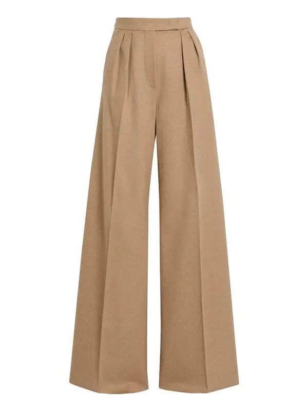 Max Mara Fagus Hair Wide-leg Pants - Camel