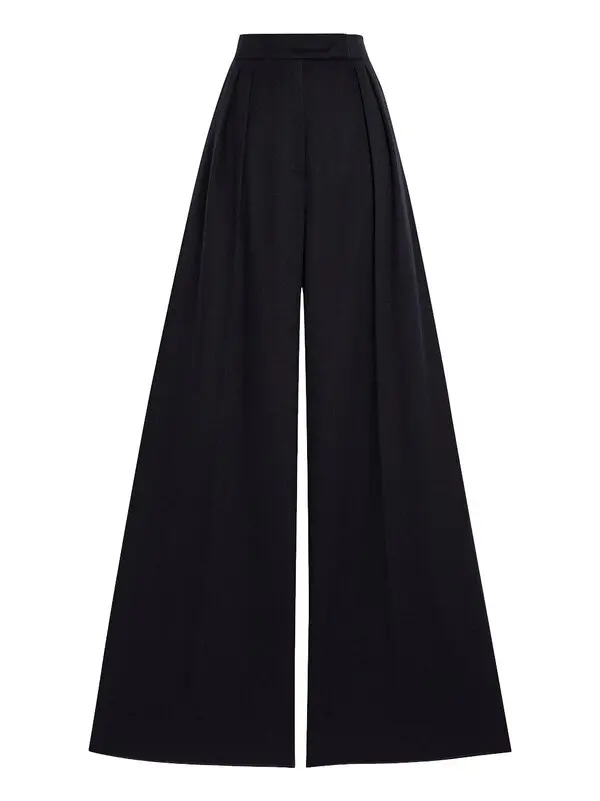 Max Mara Fagus Hair Wide-leg Pants - Midnight Blue