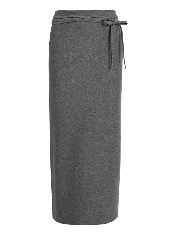 Max Mara Furetto Cotton-blend Jersey Maxi Skirt - Anthracite