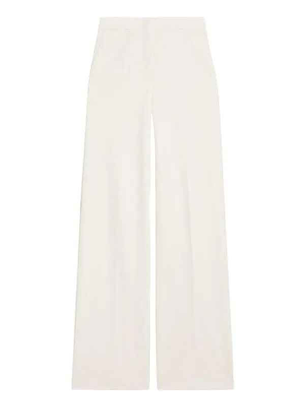 Max Mara Turku Jersey Wide-leg Pants - Ecru