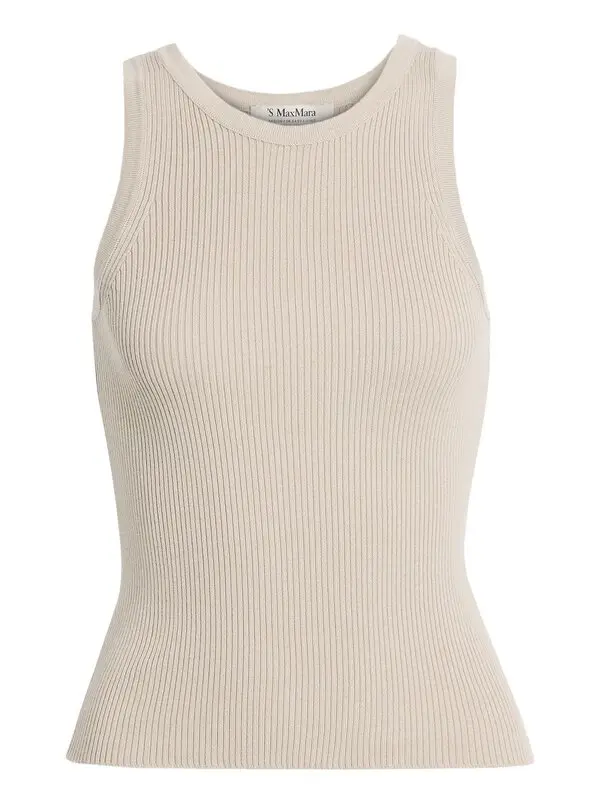 Max Mara Amburgo Ribbed Tank - Neutral