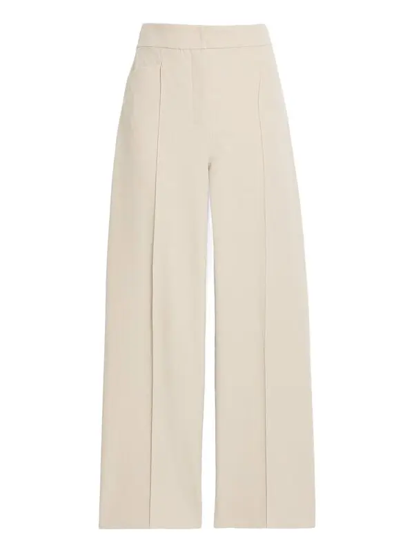 Max Mara Zemira Cotton-blend Twill Pants - Ecru