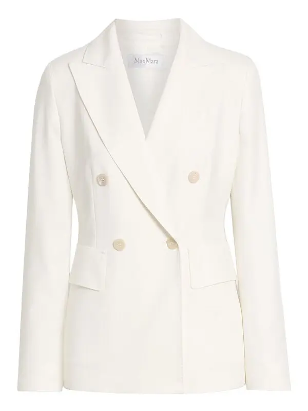 Max Mara Osanna Wool-twill Double-breasted Blazer - Ivory