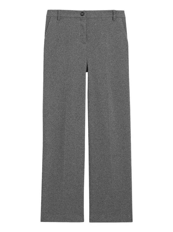 Max Mara Panetto Brushed Jersey Wide-leg Pants - Gray