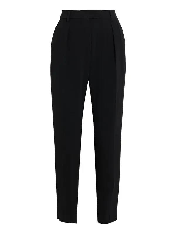 Max Mara Selva Crepe Slim-leg Pants - Black