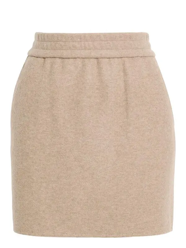 Max Mara Wool-blend Felt Mini Skirt - Sand