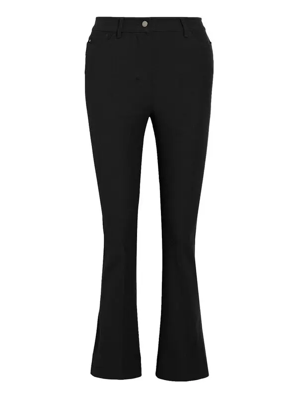 Max Mara Tabarin Bootcut Twill Pants - Black
