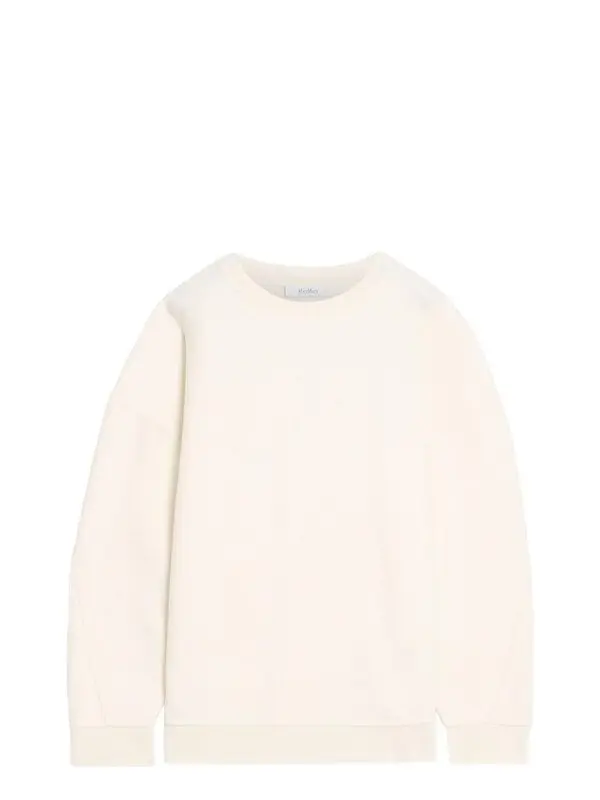 Max Mara Elvira Brushed Wool-blend Fleece Sweatshirt - Ivory