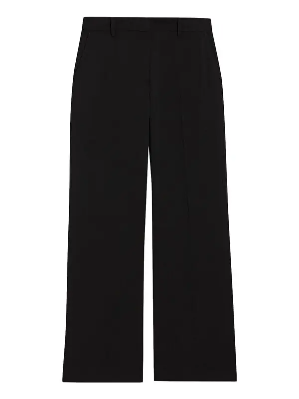 Max Mara Visivo Wool-crepe Wide-leg Pants - Black