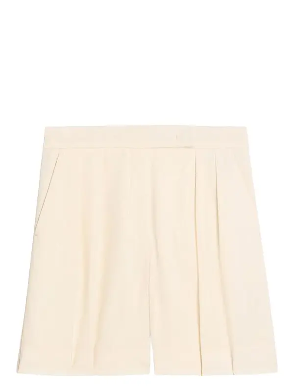 Max Mara Priamo Wool-crepe Shorts - Ecru