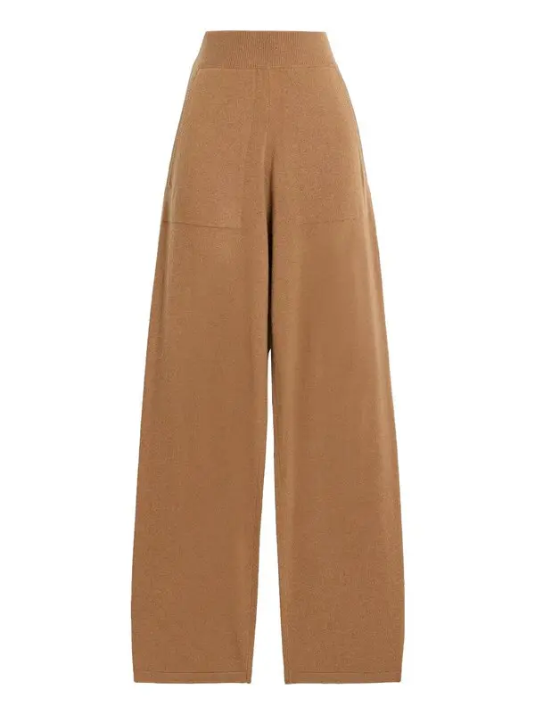 Max Mara Ghiro Wool And Cashmere-blend Straight-leg Pants - Light Brown