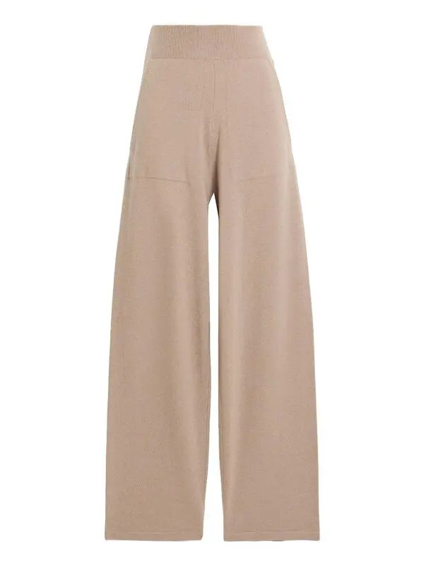 Max Mara Ghiro Wool And Cashmere-blend Straight-leg Pants - Neutral