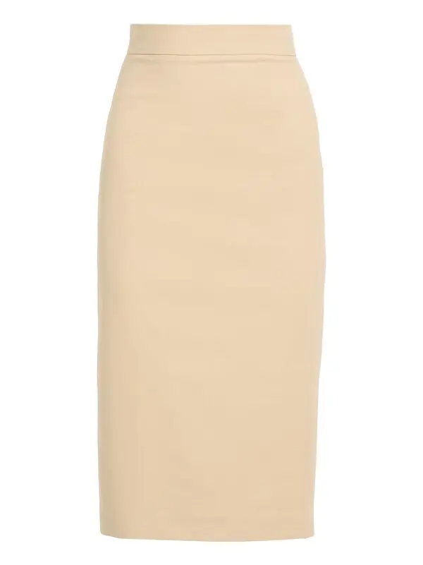 Max Mara Eden Cotton-blend Pencil Skirt - Beige