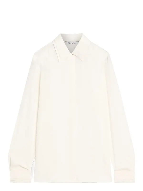 Max Mara Norel Silk Crepe De Chine Shirt - Ivory