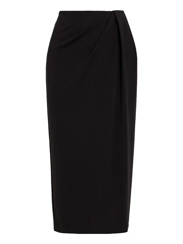 Max Mara Stretch-jersey Midi Pencil Skirt - Black