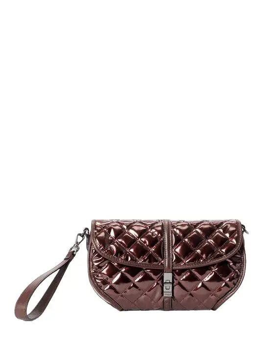 Mz Wallace Astor Small Convertible Clutch Bag - Bordeaux Lacquer