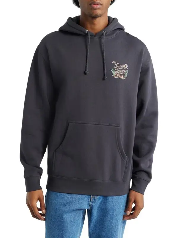 DARK SEAS Lagoon Graphic Fleece Hoodie - Asphalt