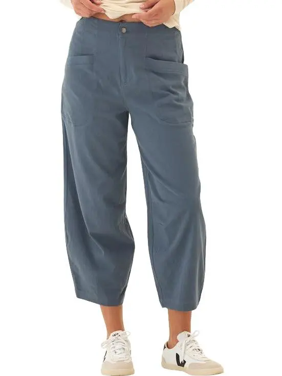 THREADS 4 THOUGHT Lauren Crop Barrel Stretch Twill Pants - Raindrop