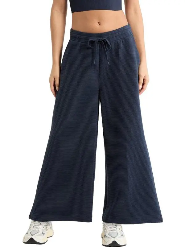 Zella Ottoman Wide Leg Ankle Pants - Navy Sapphire