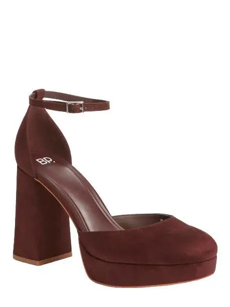 Bp. Ankle Strap Platform Pumps - Burgundy
