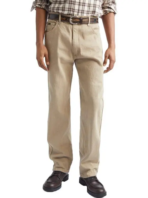 PHIPPS Standard Slim Straight Leg Jeans With Stud Embellishments - Bone