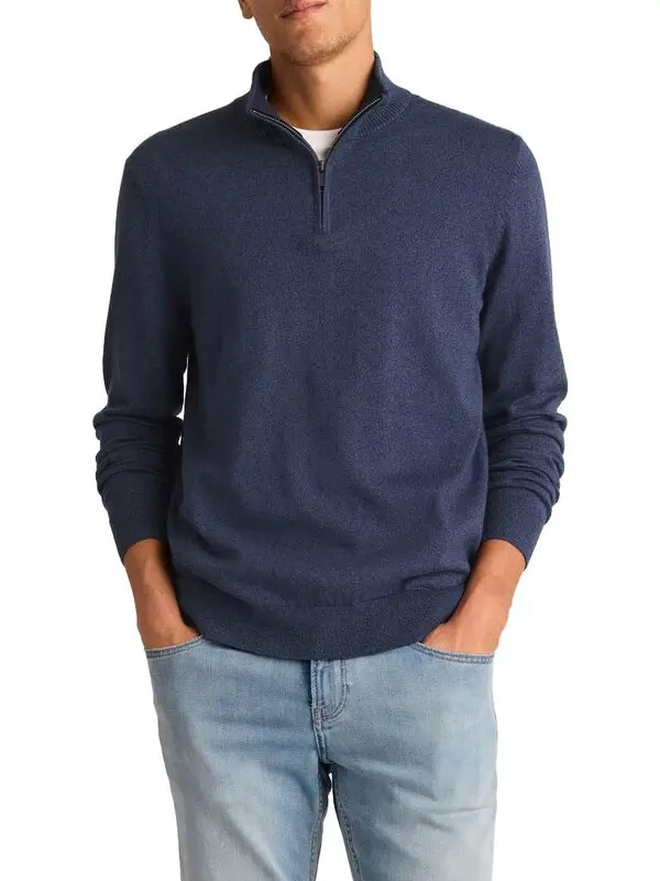 Bonobos Cotton And Cashmere Quarter Zip Sweater - Smart Denim