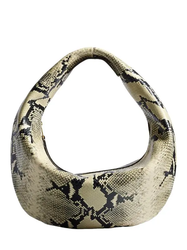 Khaite Medium Olivia Snakeskin Embossed Leather Hobo Bag - Natural 121
