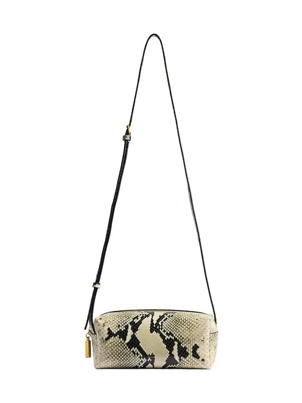 Khaite Mini Kye Snakeskin Embossed Crossbody Bag - Natural 121