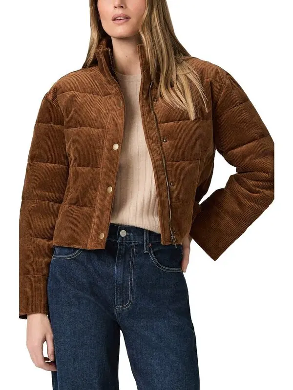 Paige Astor Stretch Cotton Corduroy Puffer Jacket - Coganc