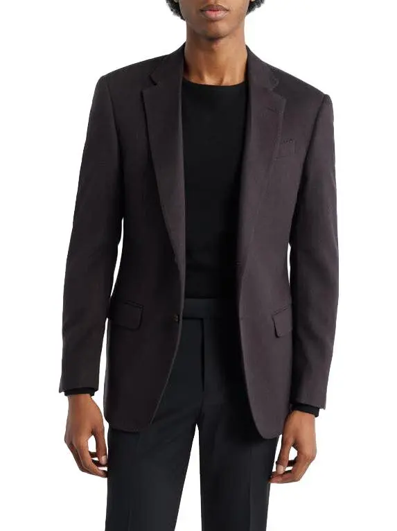 Emporio Armani Cashmere Blazer - Solid Dark Brown