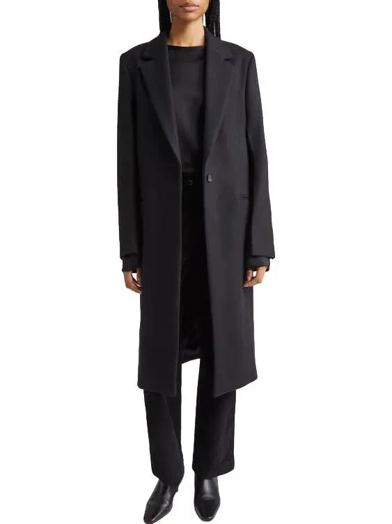 TOTEME Classic Wool Blend Coat - Black