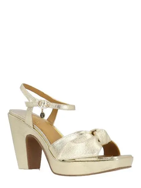 J. Reneé Burkett Platform Sandals - Gold