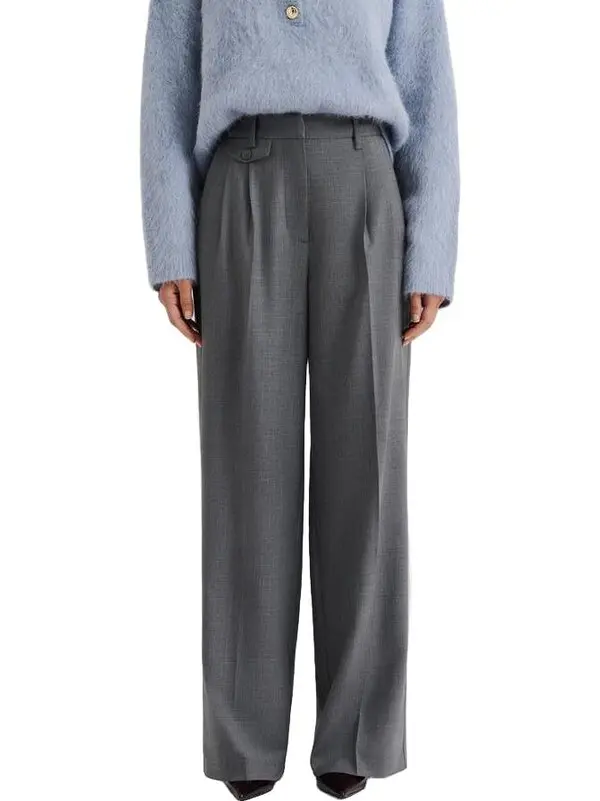 MALINA Yana Tailored Wide Pants - Grey
