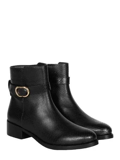 SAINT G Eleanor Leather Bootie - Black