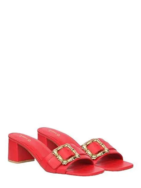 SAINT G Leather Slide Sandal - Gojiberry