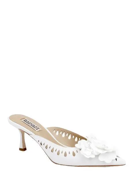 Badgley Mischka Oriana Mule - White