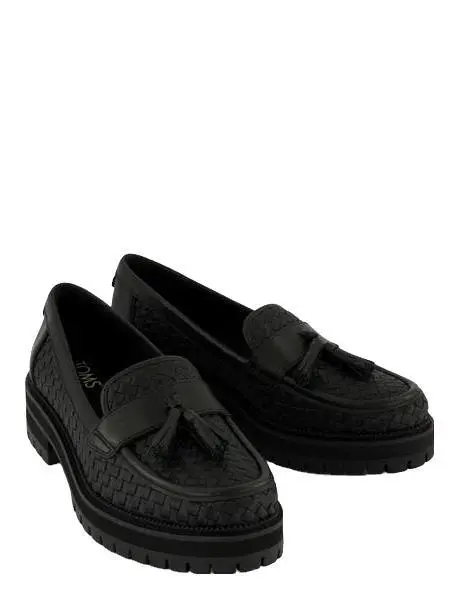 Toms Cara Platform Tassel Loafer - Black