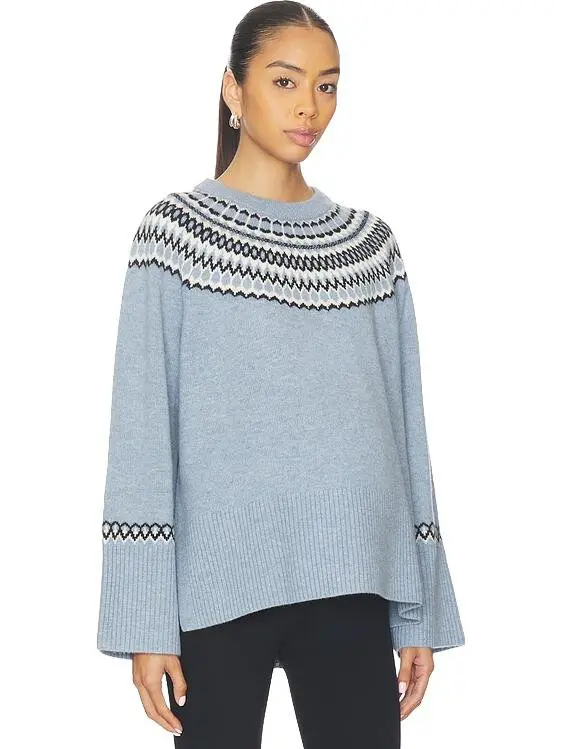Hatch Fairisle Pullover - Denim Blue Multi Fairisle