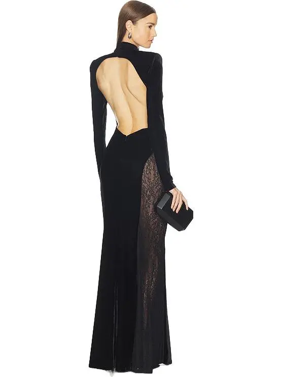 MICHAEL COSTELLO X Sarto Velvet Gown - Black