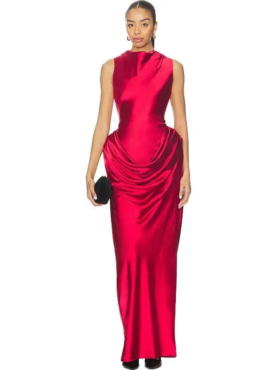 ET OCHS Genevieve Gown - Lipstick Red
