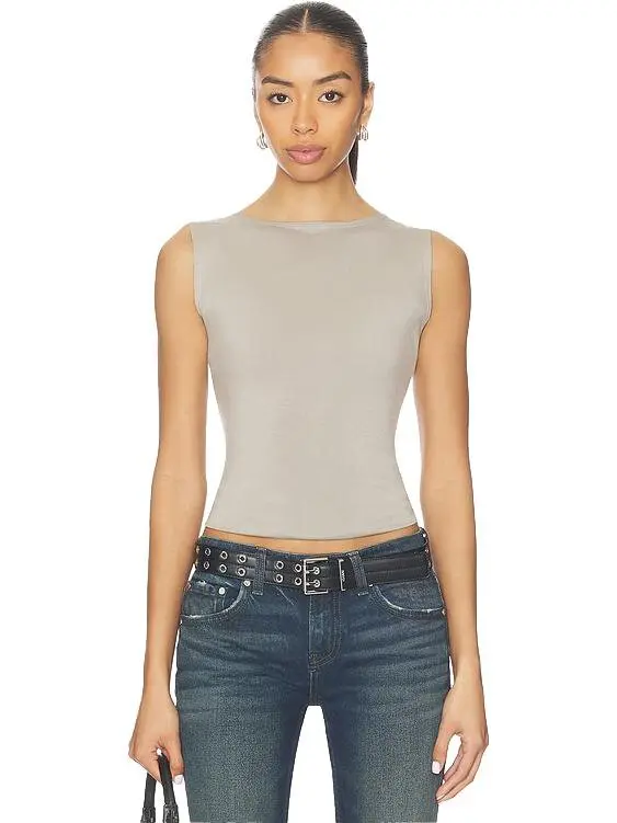 EB DENIM South Beverly Tank Top - Grey Mist