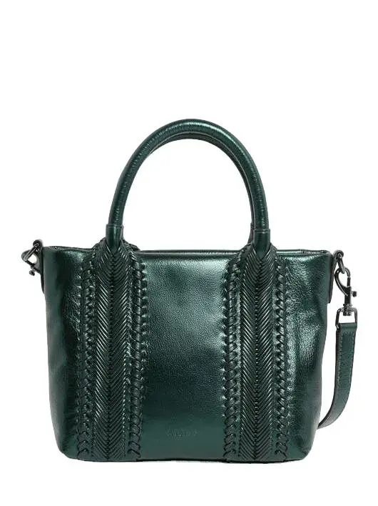 AIMEE All For Love Novelty French Leather Tote - Metallic Forest