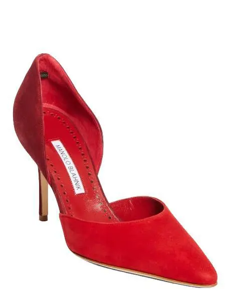 Manolo Blahnik Taylerbinu D'orsay Pumps - Red 6208/red 6039