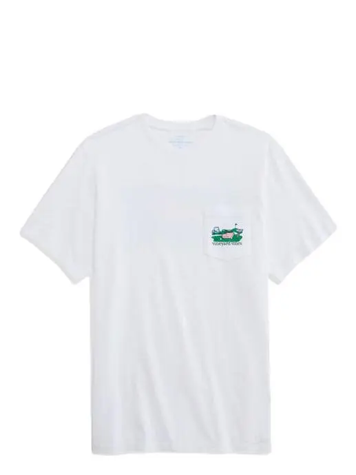 Vineyard Vines Golfer Whale Pocket Graphic T-shirt - White Cap